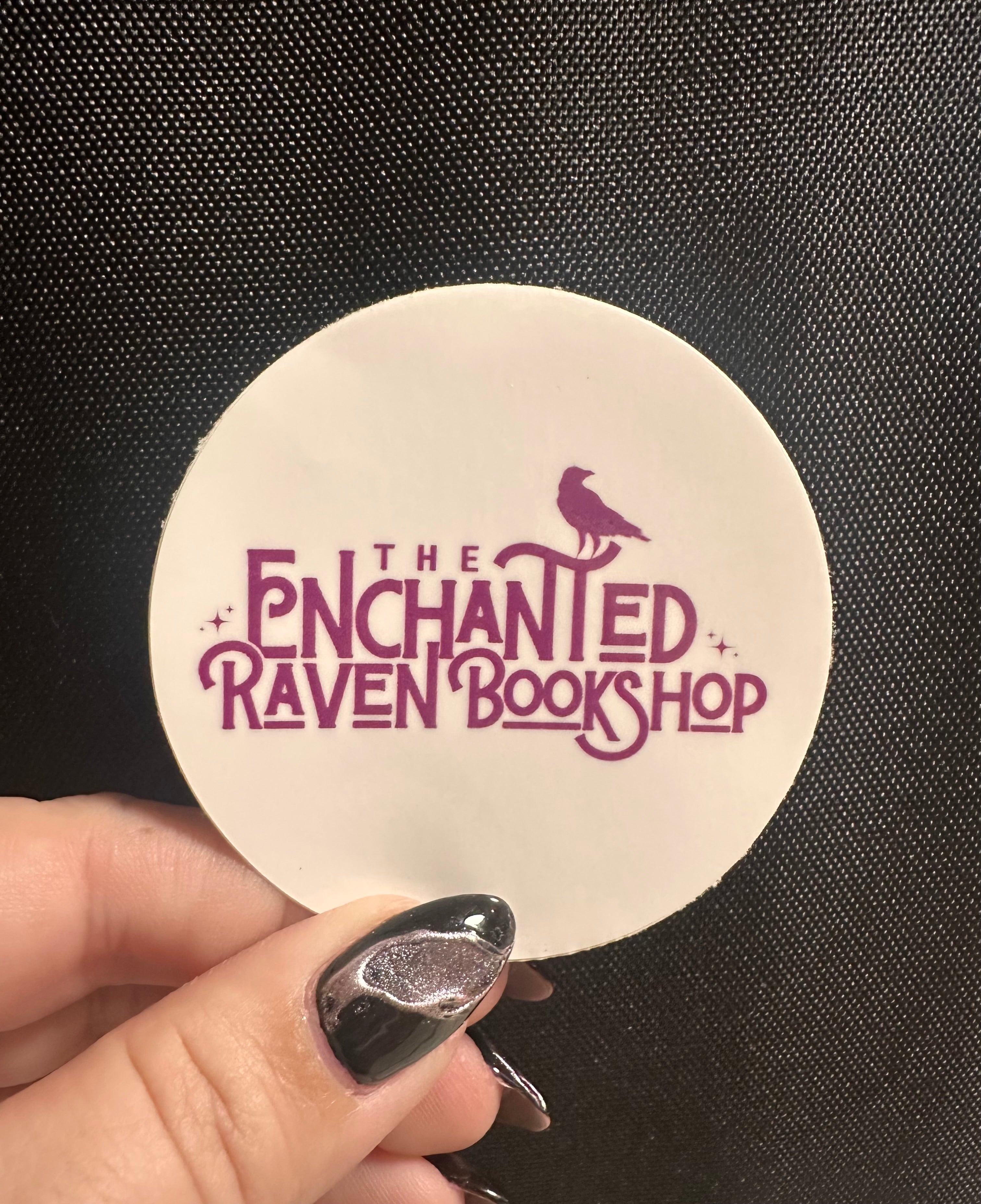 The Enchanted Raven Logo Sticker [Pink] – The Enchanted Raven Bookshop